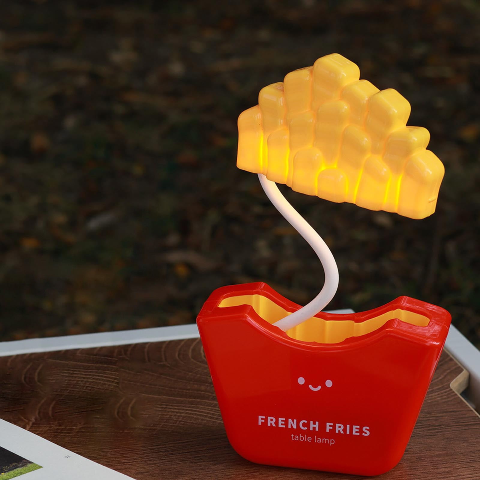 Qocolhg Kids LED Desk Lamp French Fries Table Lamp Foldable Reading ...