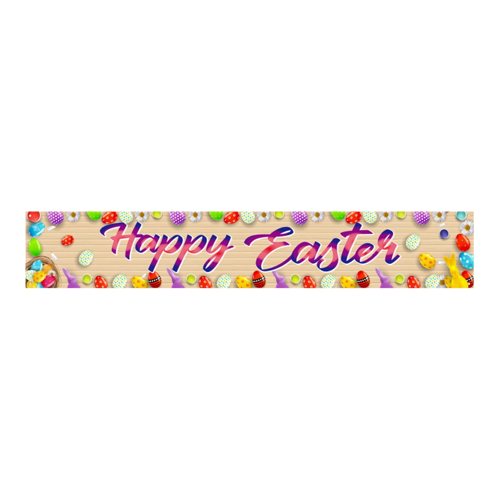 Qocolhg Large Easter Party Yard Sign Banner Decoration-Happy Easter ...