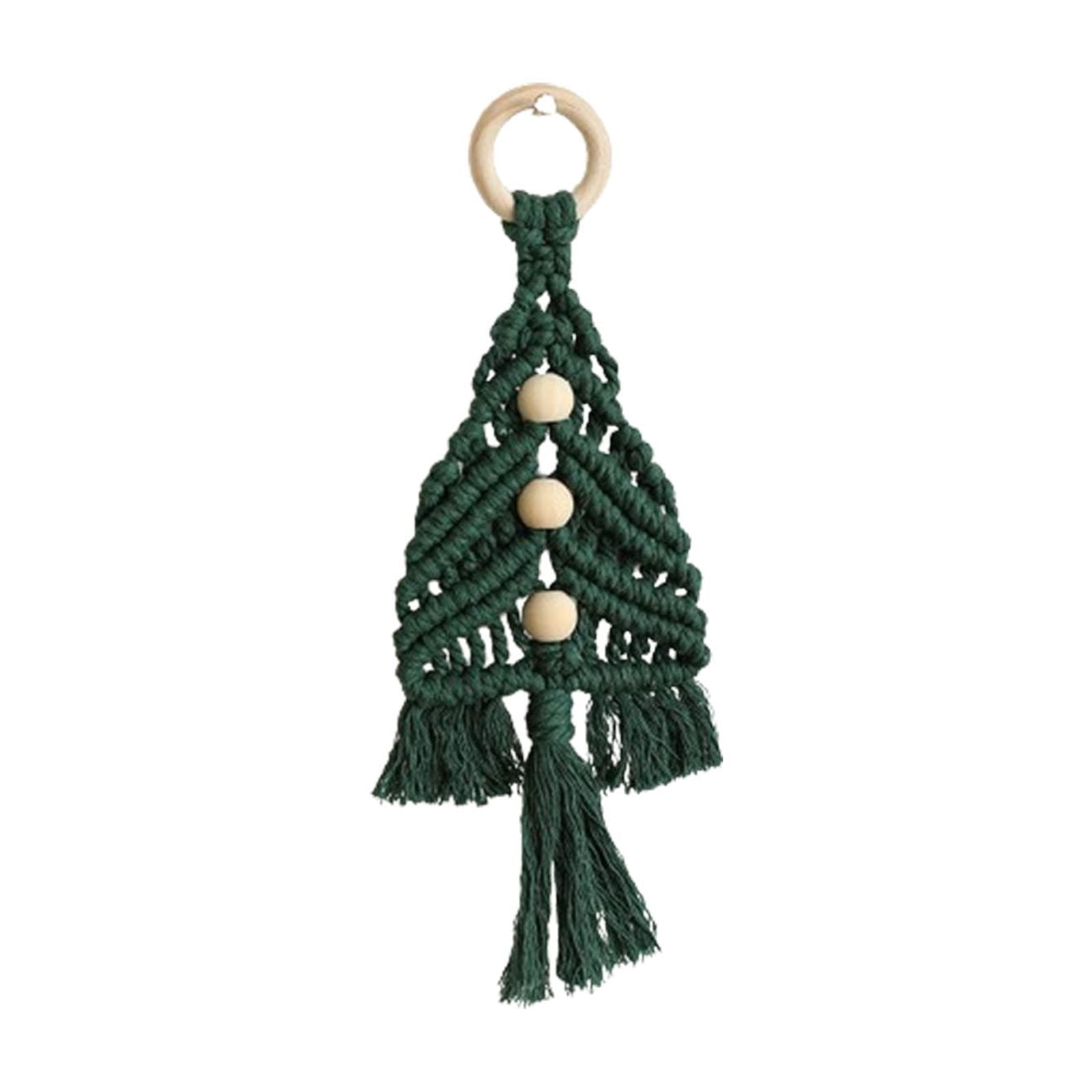 Qocolhg Large Stain Glass Window Hanging Christmas Tree Macrame Kit ...