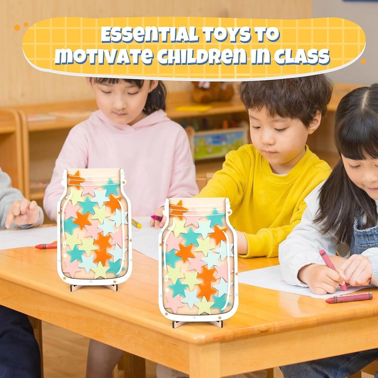Qocolhg Magnetic Reward Jar, Classroom Reward Jar for Kids ...