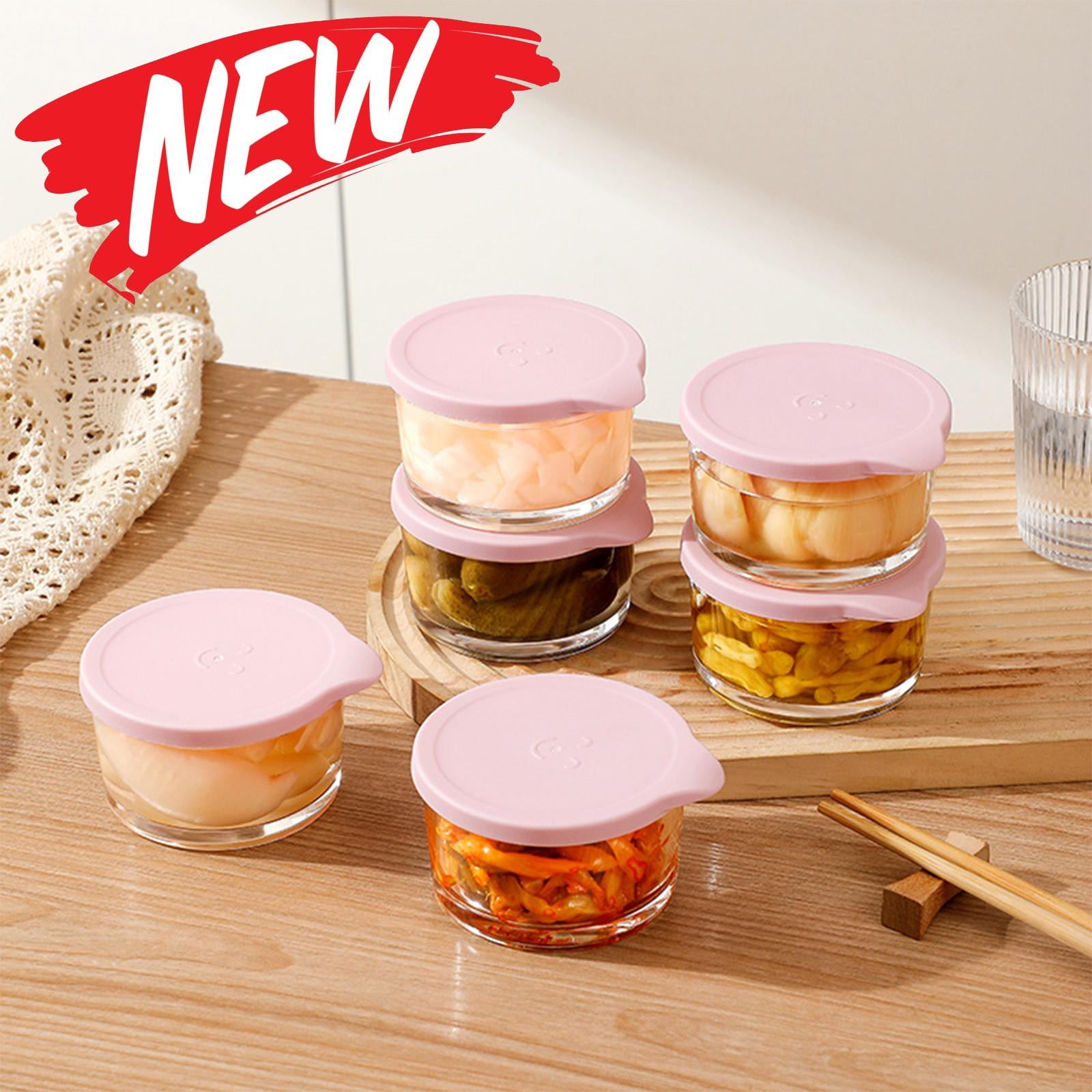 Qocolhg Mini Small Glass Bowls with Lids, 9 fl oz Clear Glass Pinch ...