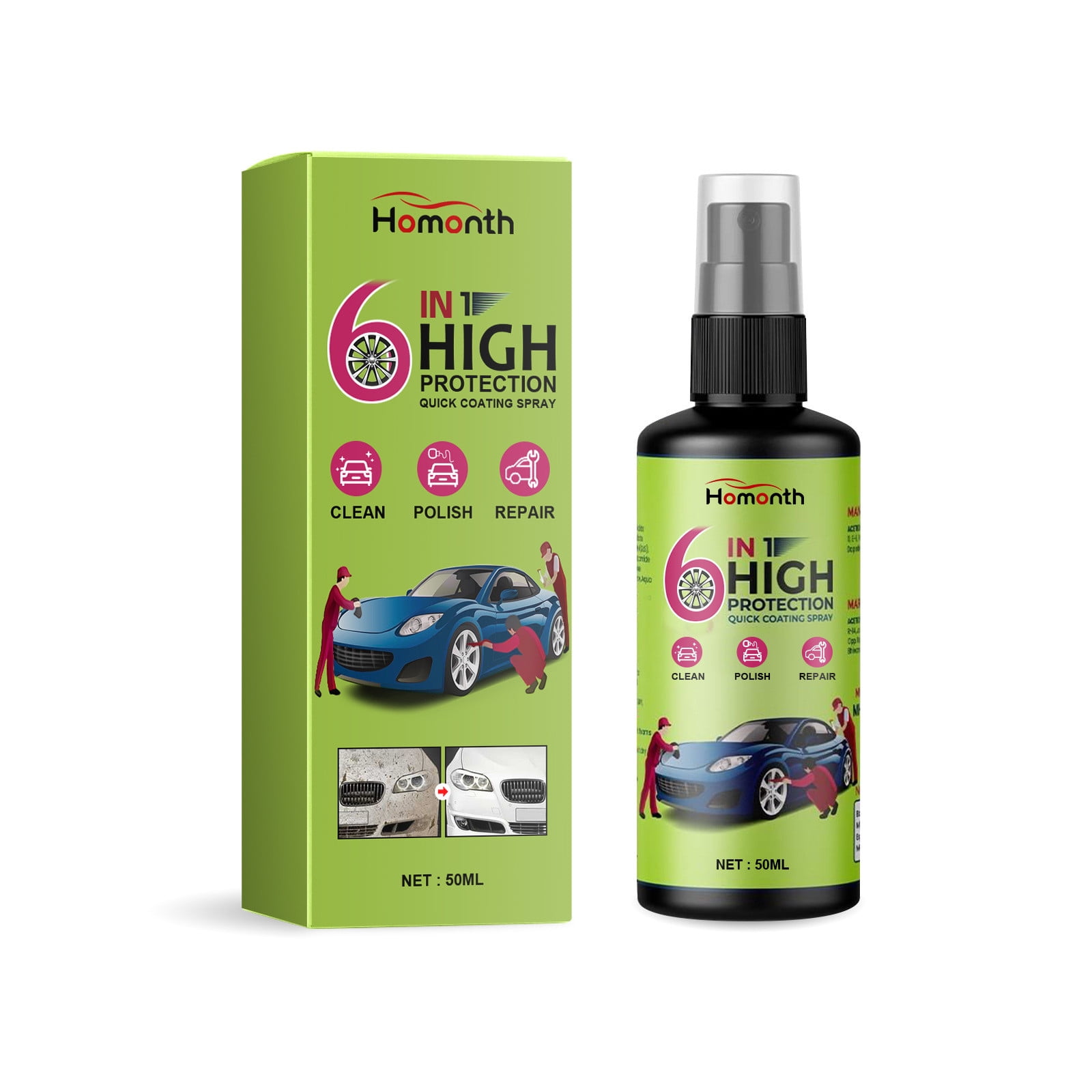 Qocolhg Nano Spray Coating Agent, Multi-Functional Coating Renewal ...