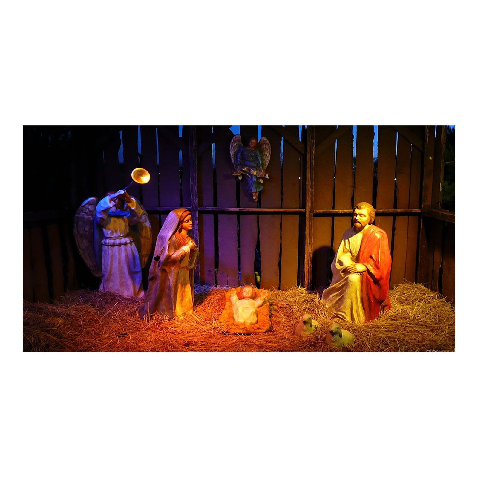 Qocolhg Nativity Scene Backdrop 59x78 Inch Holy Night Photography ...
