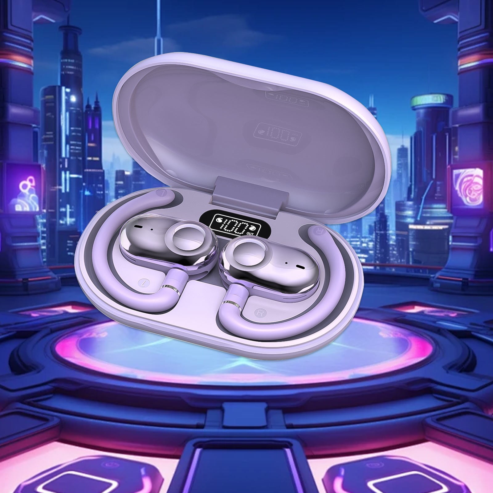 Qocolhg Open Ear Headphones Wireless Ear OWS Hanging Earphones 5.3 ...