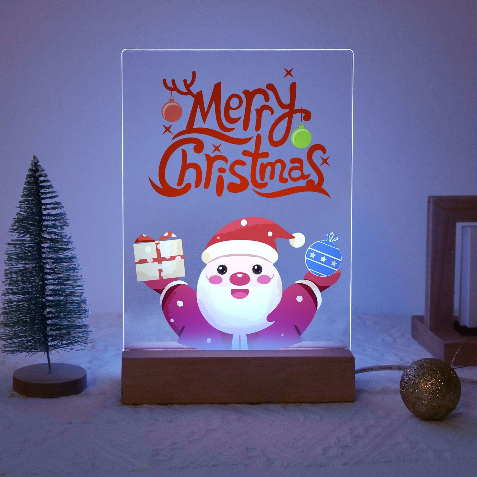Qocolhg Personalized Christmas Cards 2024 Light Up Christmas Card Gifts ...