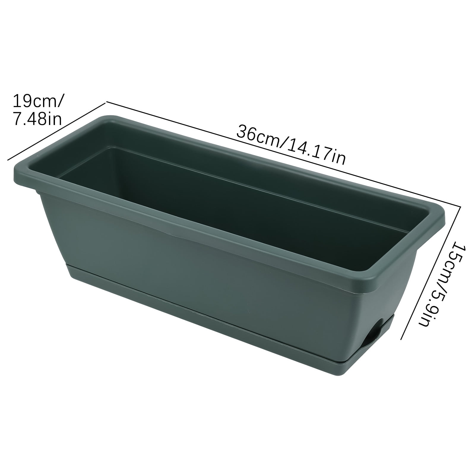 Qocolhg Planters for Outdoor Plants, Rectangular Vegetable Planting Pot ...