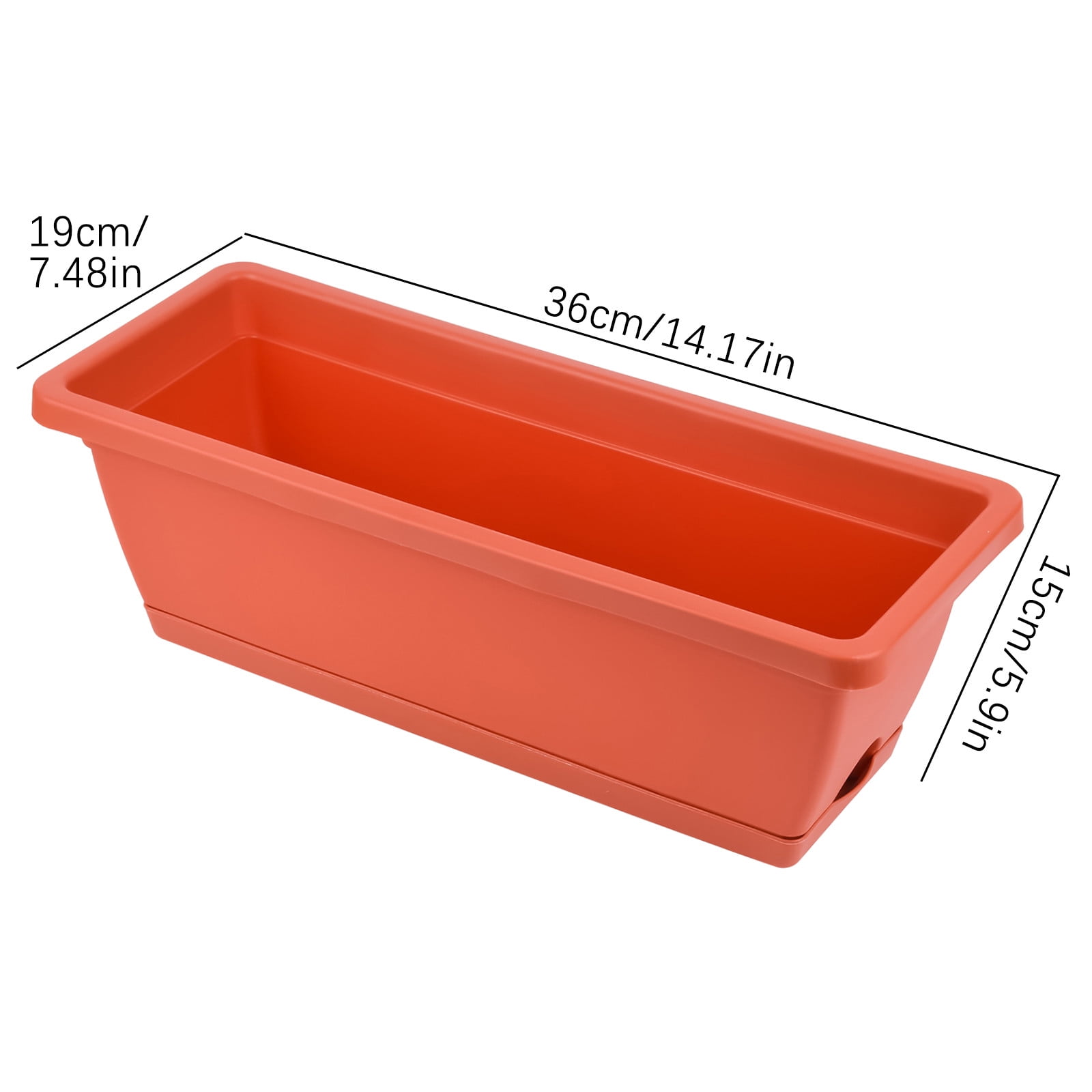 Qocolhg Planters for Outdoor Plants, Rectangular Vegetable Planting Pot ...