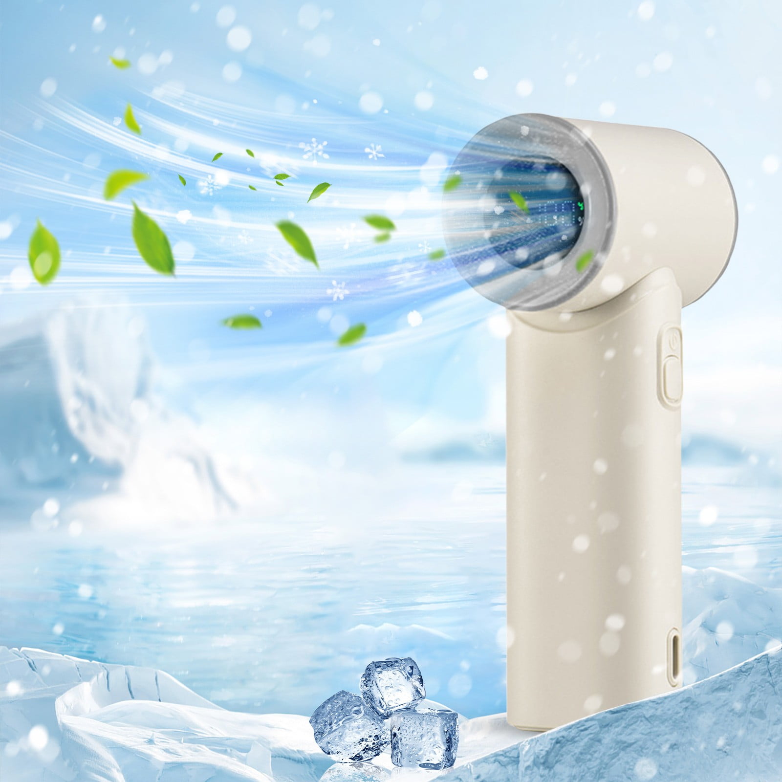 Qocolhg Portable Mini Turbo Fan, High Speed Handheld Fans with Power ...