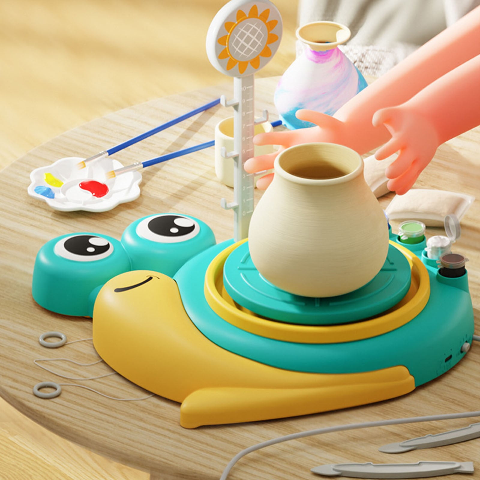 Qocolhg Pottery Wheel for Kids,Complete Pottery Kit for Beginners,Plug ...