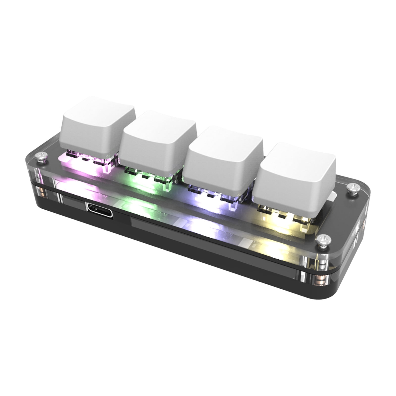 Qocolhg Programmable Macro Keyboard, 4 Key Macro Mechanical Gaming ...