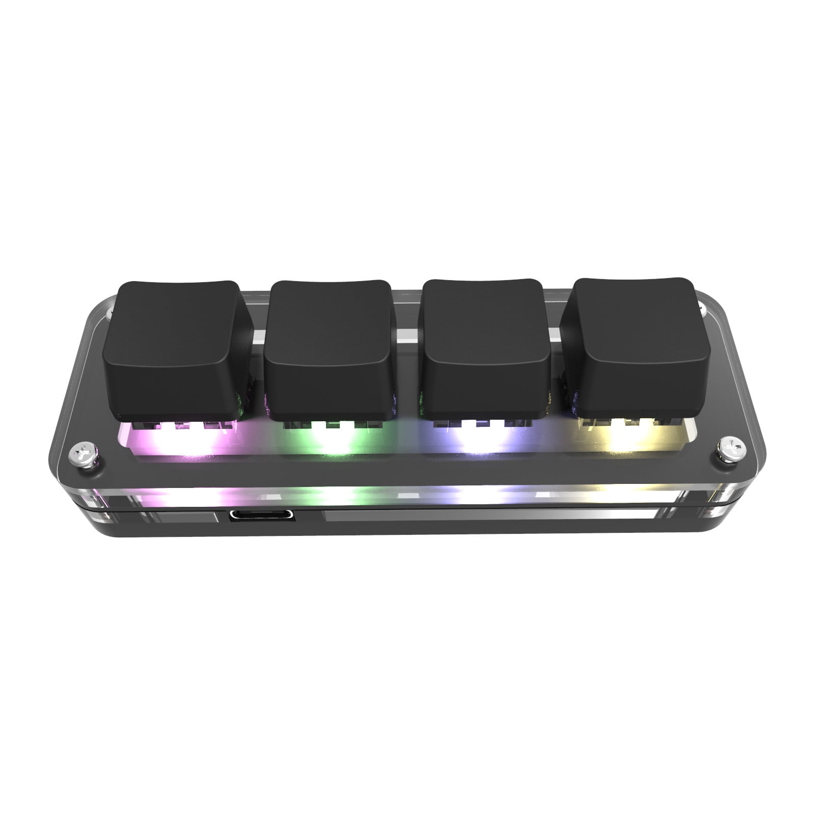 Qocolhg Programmable Macro Keyboard, 4 Key Macro Mechanical Gaming ...