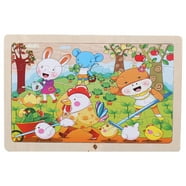 QISIWOLE Toddler Puzzles, Wooden Jigsaw Animal Puzzles for 1 2 3 Year ...