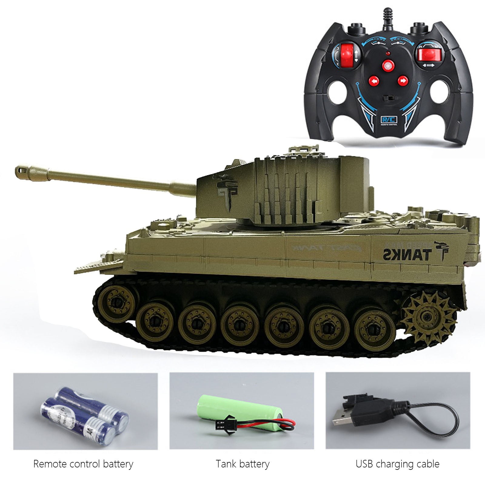 Qocolhg RC Tank Toys for Boys 3+, 1/24 Scale RC Army Battle Tanks with ...