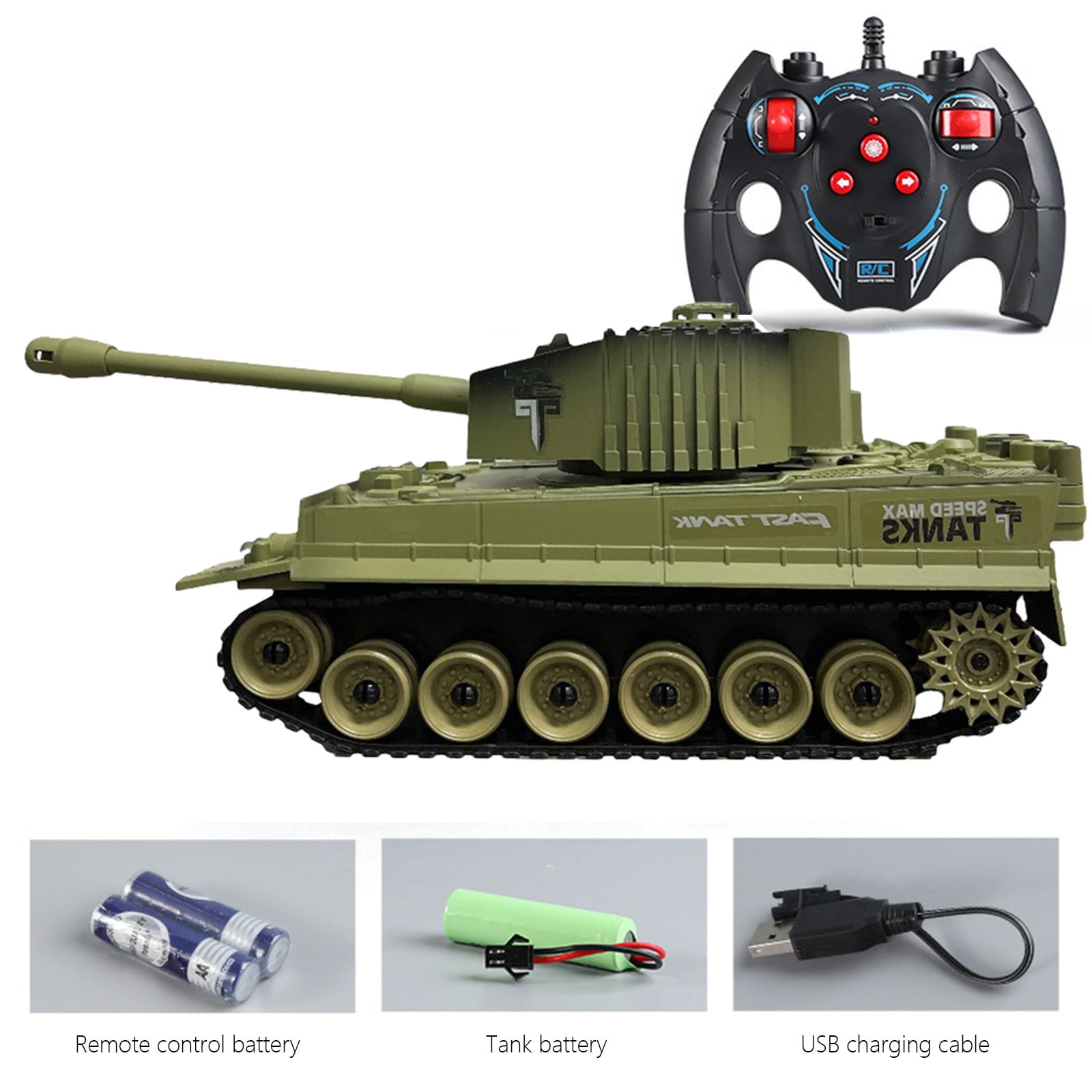 Qocolhg RC Tank Toys for Boys 3+, 1/24 Scale RC Army Battle Tanks with ...