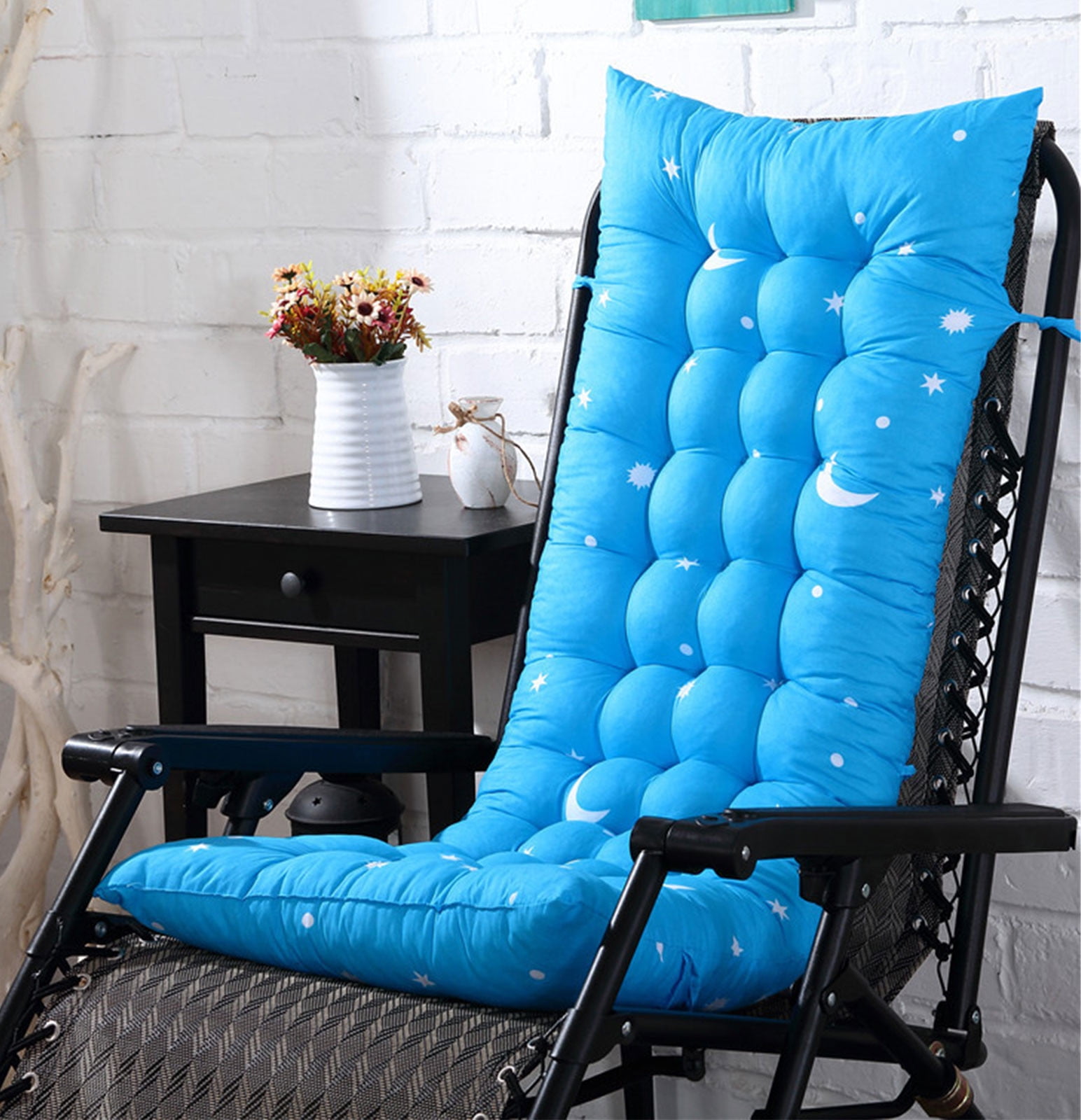 Qocolhg Rocking Chair Cushions, Indoor Extra Large Sky Blue Glider ...