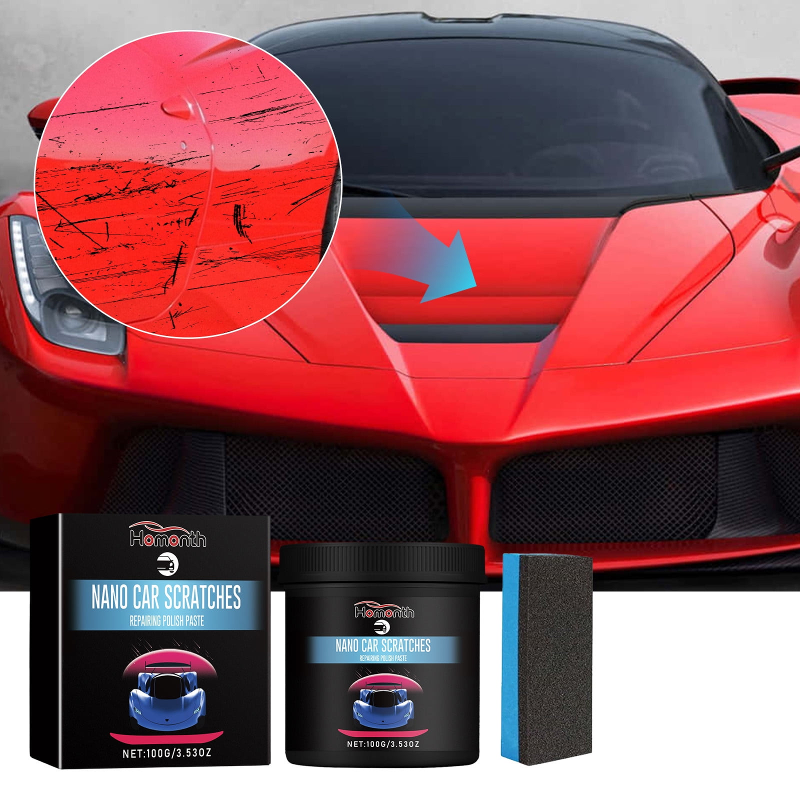 Qocolhg Scratch and Swirl Remover - Car Scratch Remover for Paint ...