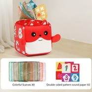 Sensory Babies, Tissue Box Baby Toy Months Infant Play Soft Scarf Box ...