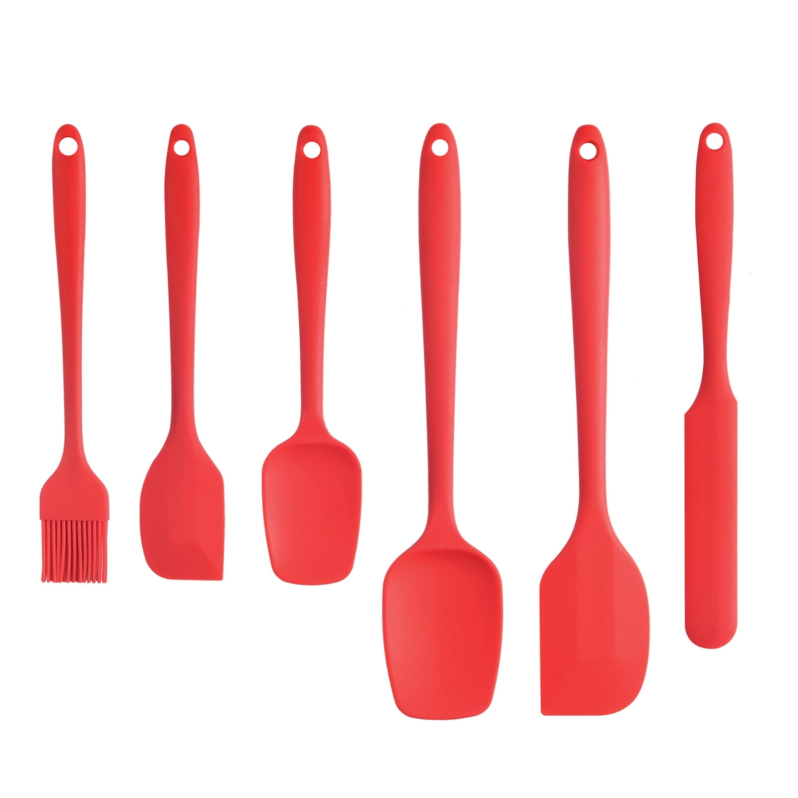 Qocolhg Silicone Spatula, 6 Pack Rubber Spatulas Heat Resistant Kitchen ...