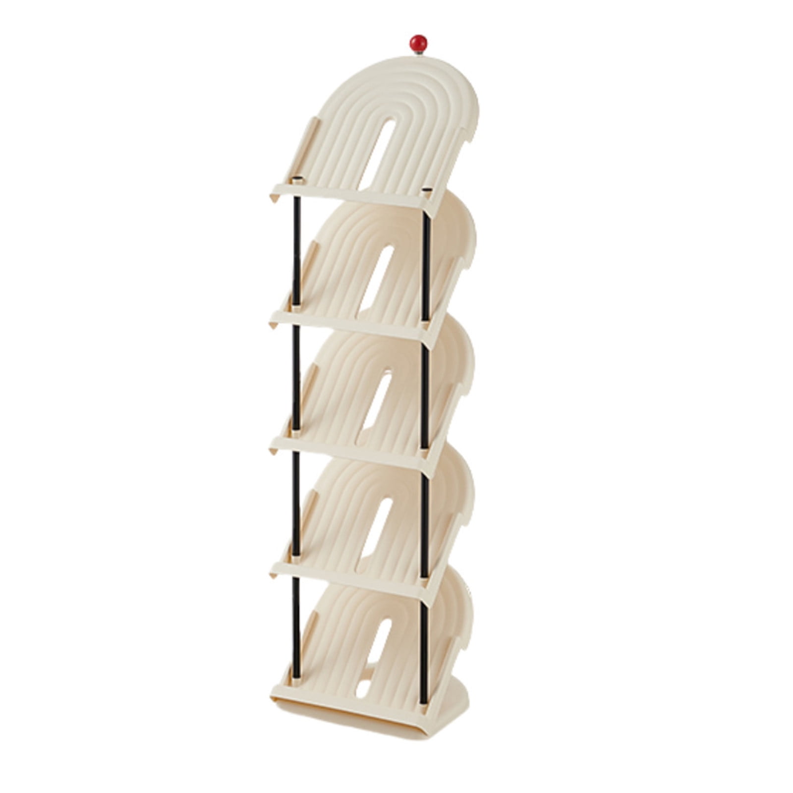 Qocolhg Sloping Narrow Shoe Rack 5 Tiers, Vertical Shoe Rack, Space ...
