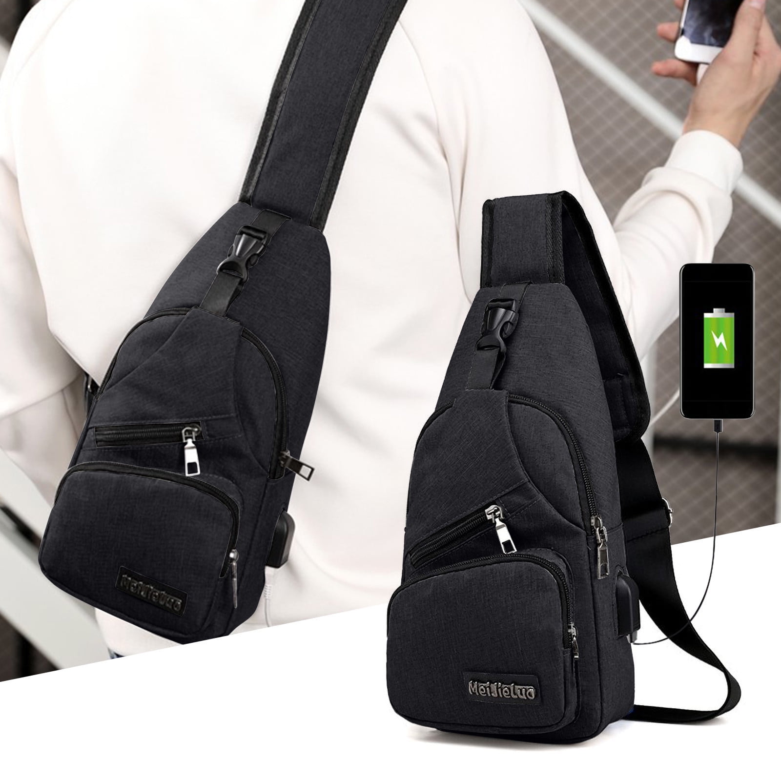 Qocolhg Small Sling Bag for Women Men, Crossbody Bags For Women Men ...