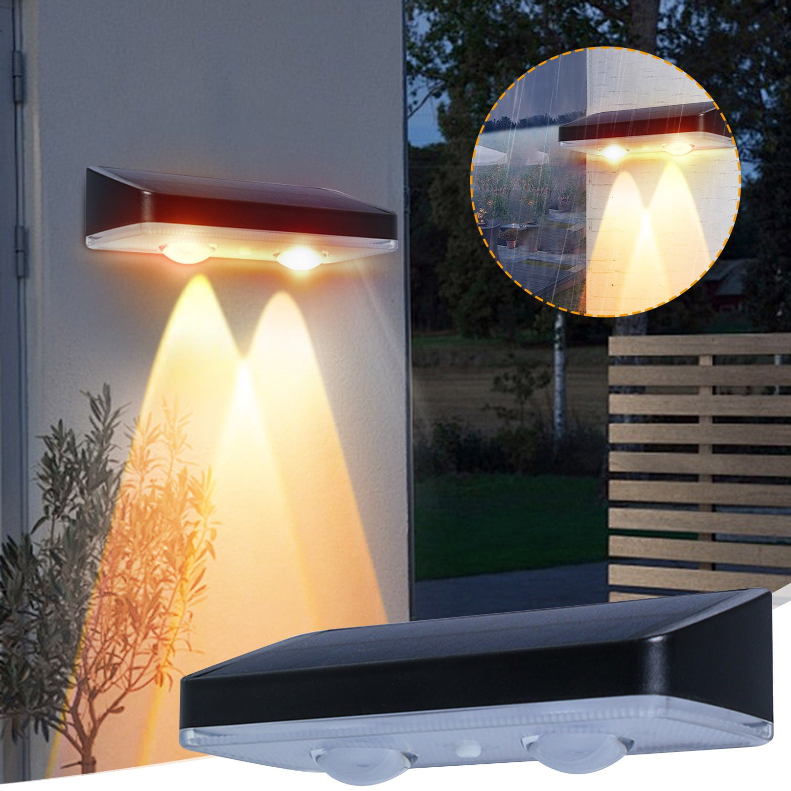 Qocolhg Solar Lights Outdoor Waterproof, Motion Sensor Wireless Solar ...
