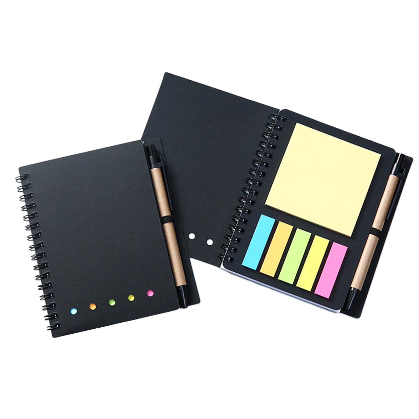 Qocolhg Spiral Notebook Steno Pads Lined Notepad with Pen in Holder ...