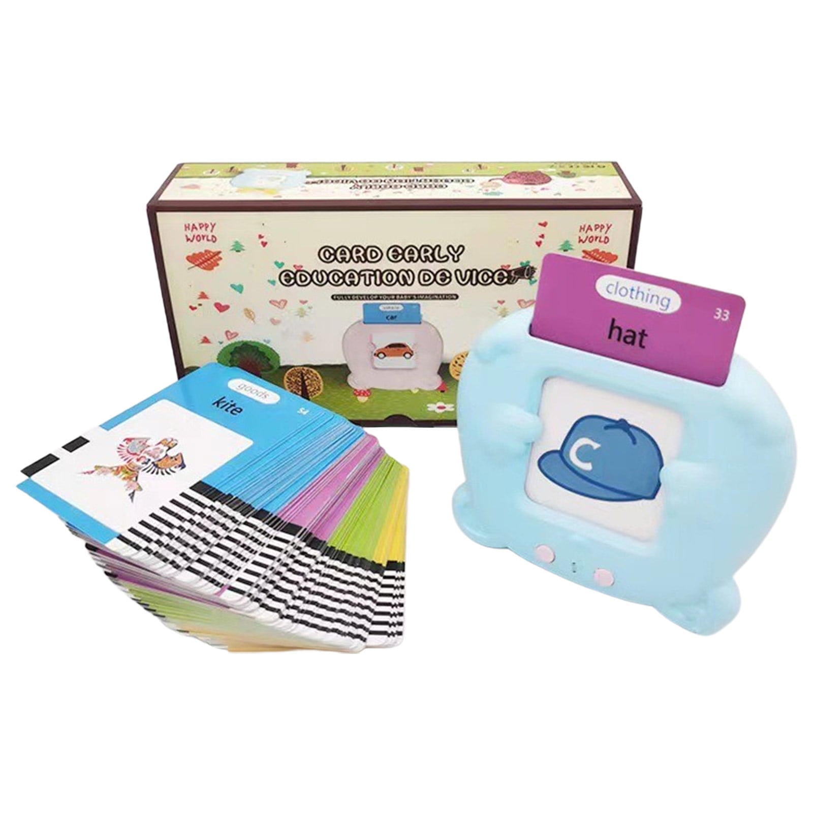 Qocolhg Toddler Toys Talking Flash Cards for 1 2 3 4 5 6 Year Old Boys ...
