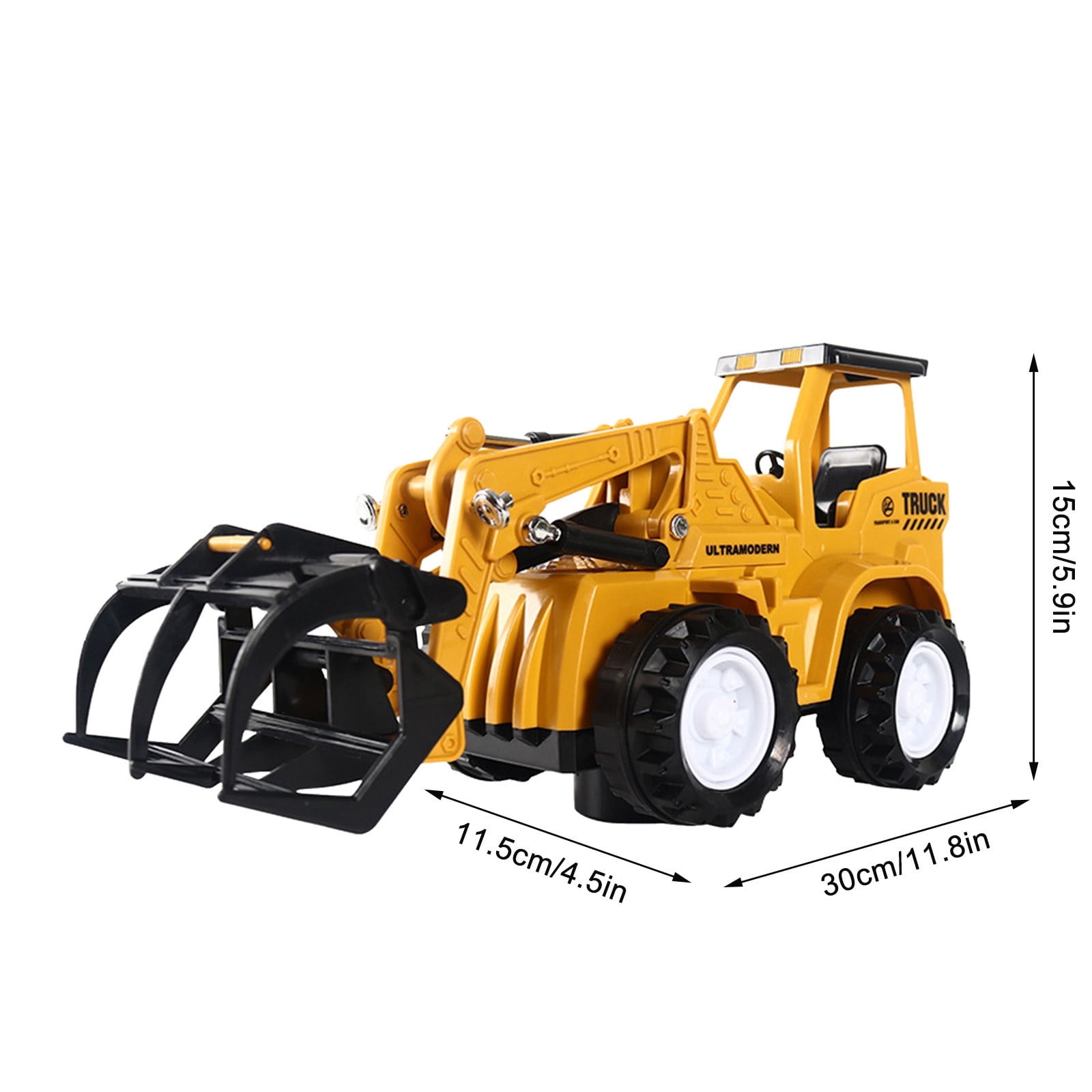 Qocolhg Toy Car, Die-cast Excavator Backhoe Front Loader Truck 1/50 ...