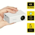 Qocolhg Wifi Bluetooth 1080P HD LED Mini Projector with Tripod, Blue ...