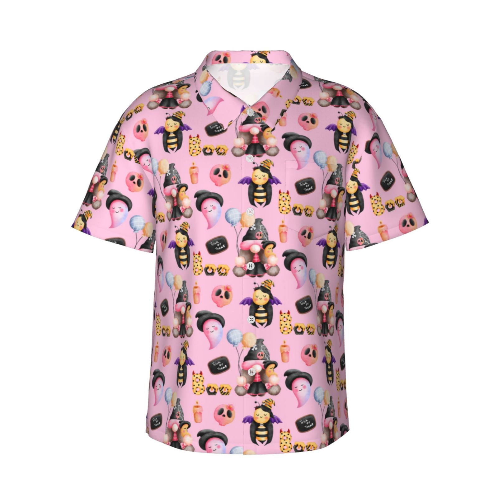 Qokaie 2336109497 Print Men’s Hawaiian Shirt – Tropical Short Sleeve ...