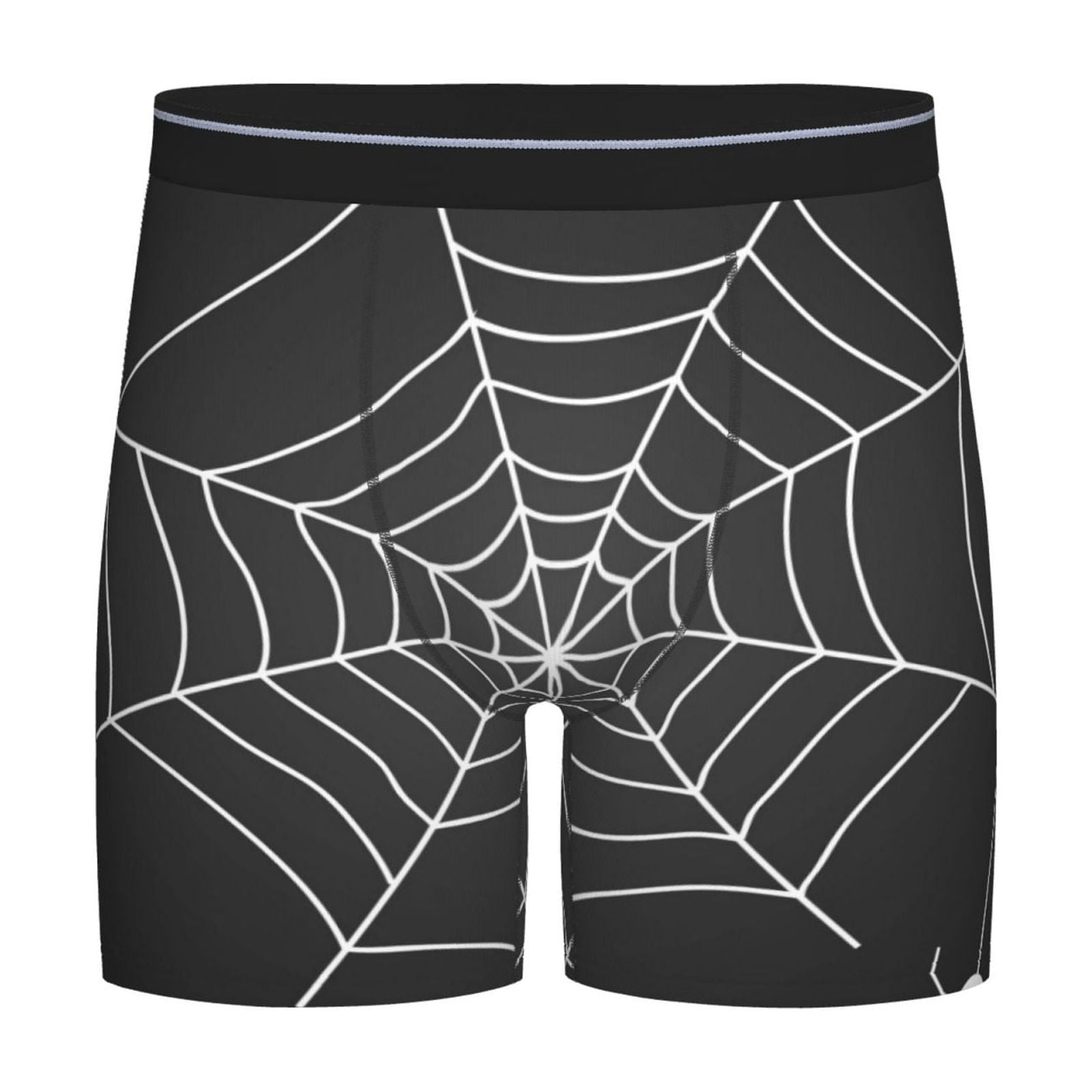 Qokaie A Web With A Spider for Men's Cotton Briefs Underwear, Long Leg ...