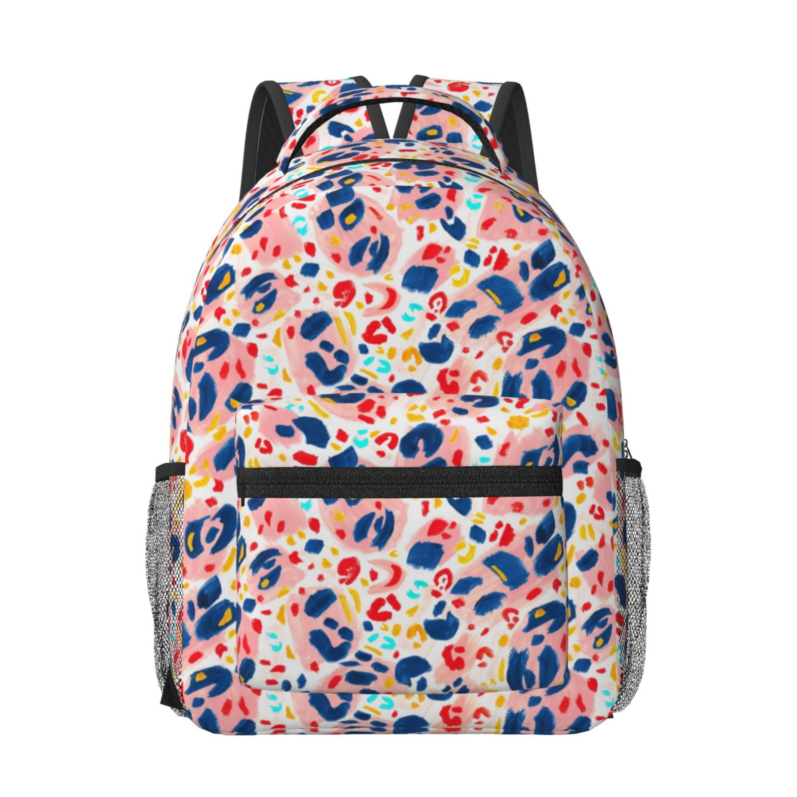 Qokaie Abstract Leopard Print Style School Backpack Travel Bag for Men ...