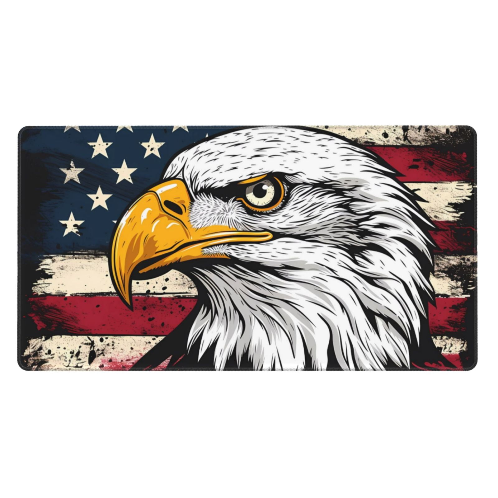 Qokaie American Bald Eagle Print Large Mouse Pad,Extended Mat Desk Pad ...