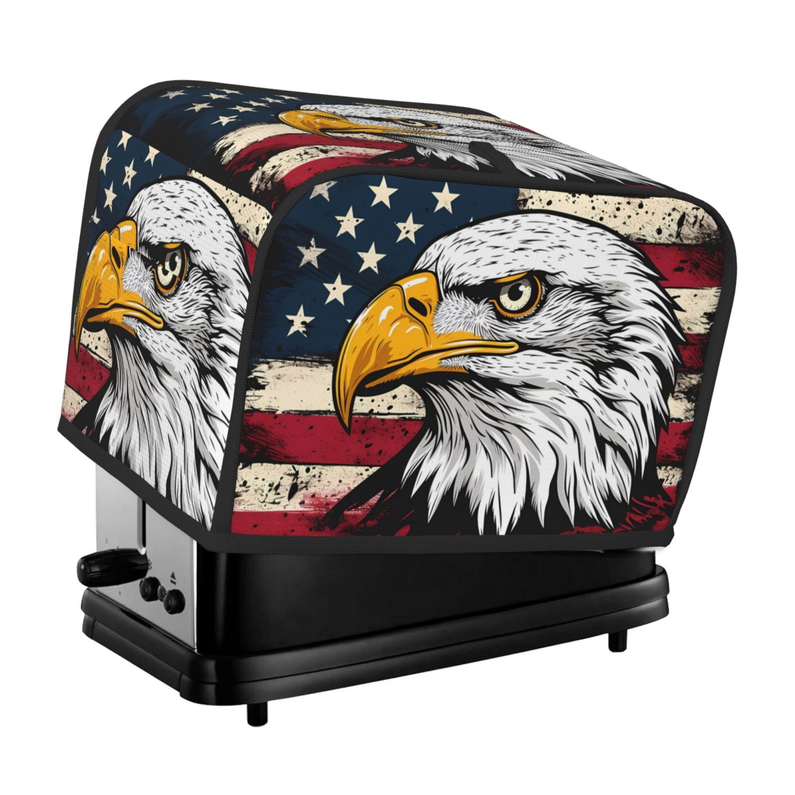 Qokaie American Bald Eagle Print Toaster Cover 2 Slice,Toaster Oven ...