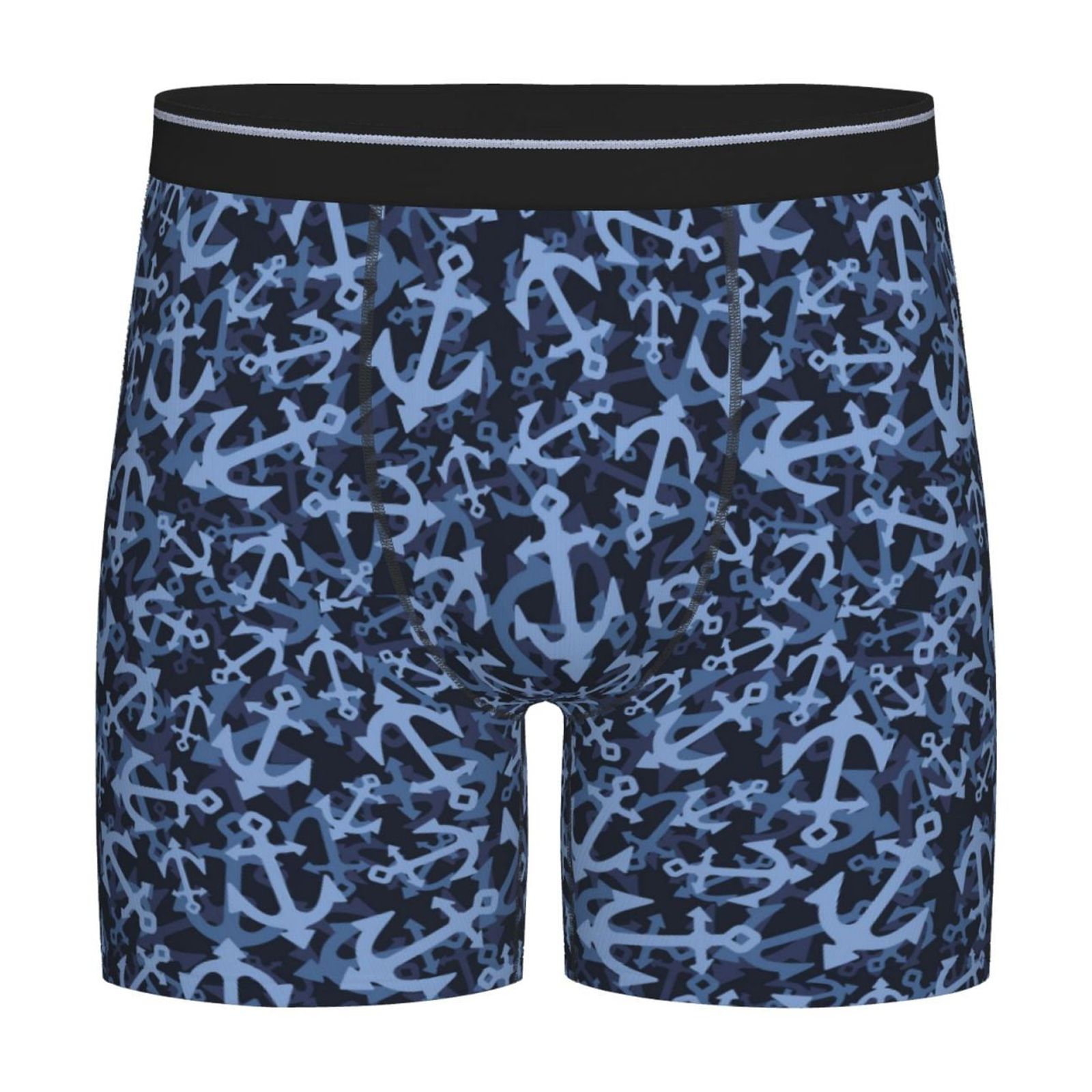 Qokaie Anchors Ship for Men's Cotton Briefs Underwear, Long Leg Briefs ...