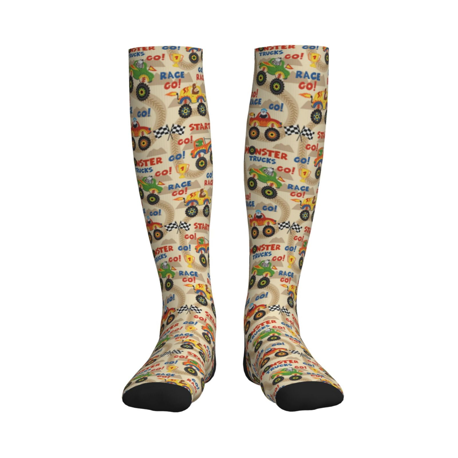 Qokaie Animal Truck Drawing Sports Compression Socks - Comfortable ...