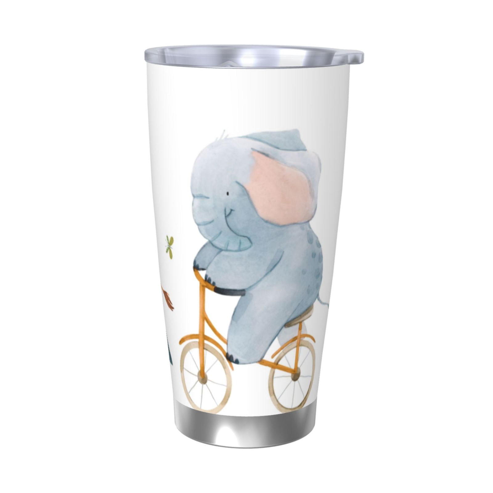 Qokaie Animals in Transport Pattern 20 Oz Coffee Car Insulated Coffee ...