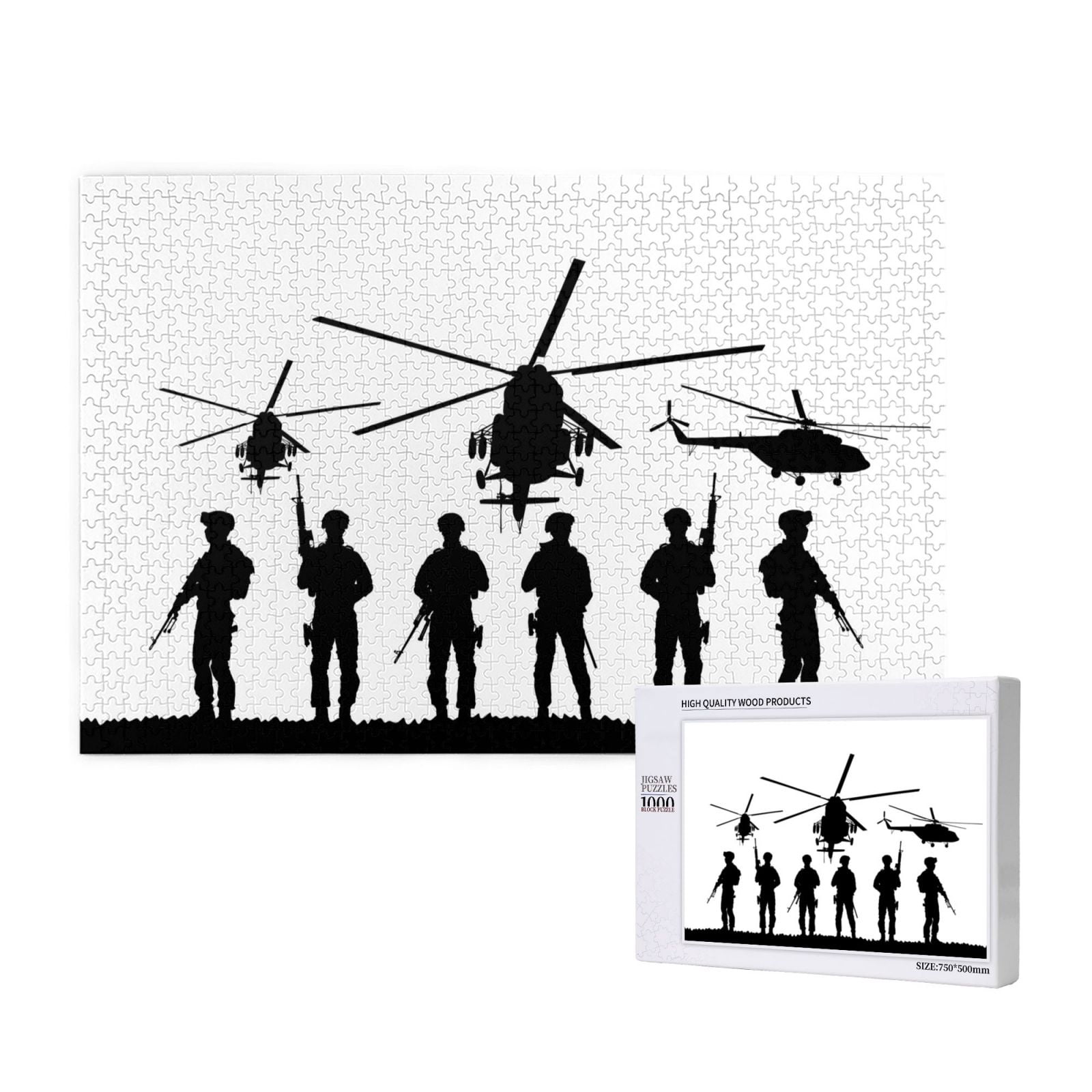 Qokaie Army Soldiers With Sniper Rifle On Duty Pattern Picture Puzzle ...