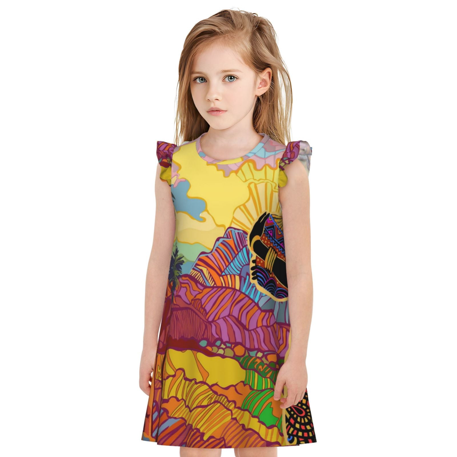 Qokaie Beautiful African Woman Print Girls Nightgowns, Nightgown ...