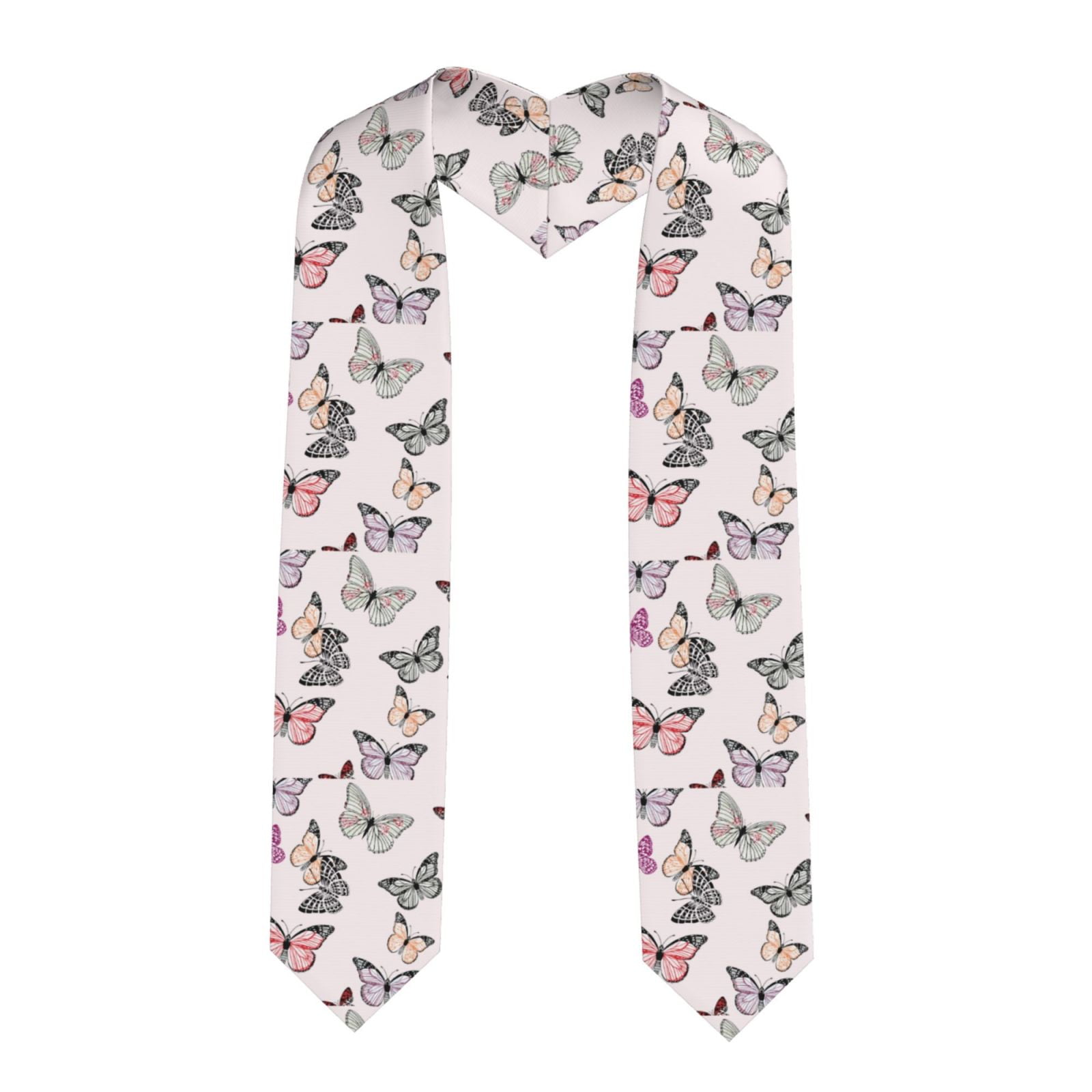 Qokaie Beautiful Butterfly Pattern Graduation Shawl Stole – Academic ...