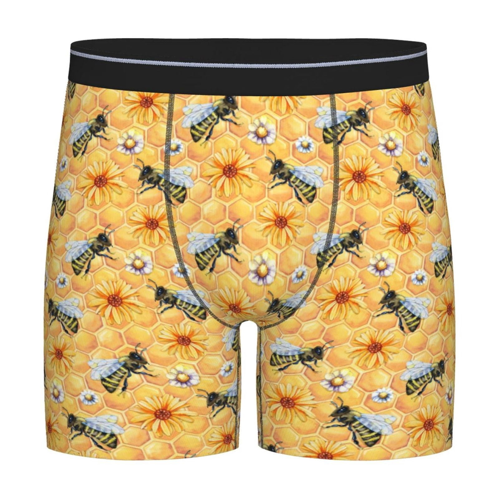 Qokaie Bee Wasp for Men's Cotton Briefs Underwear, Long Leg Briefs,Anti ...
