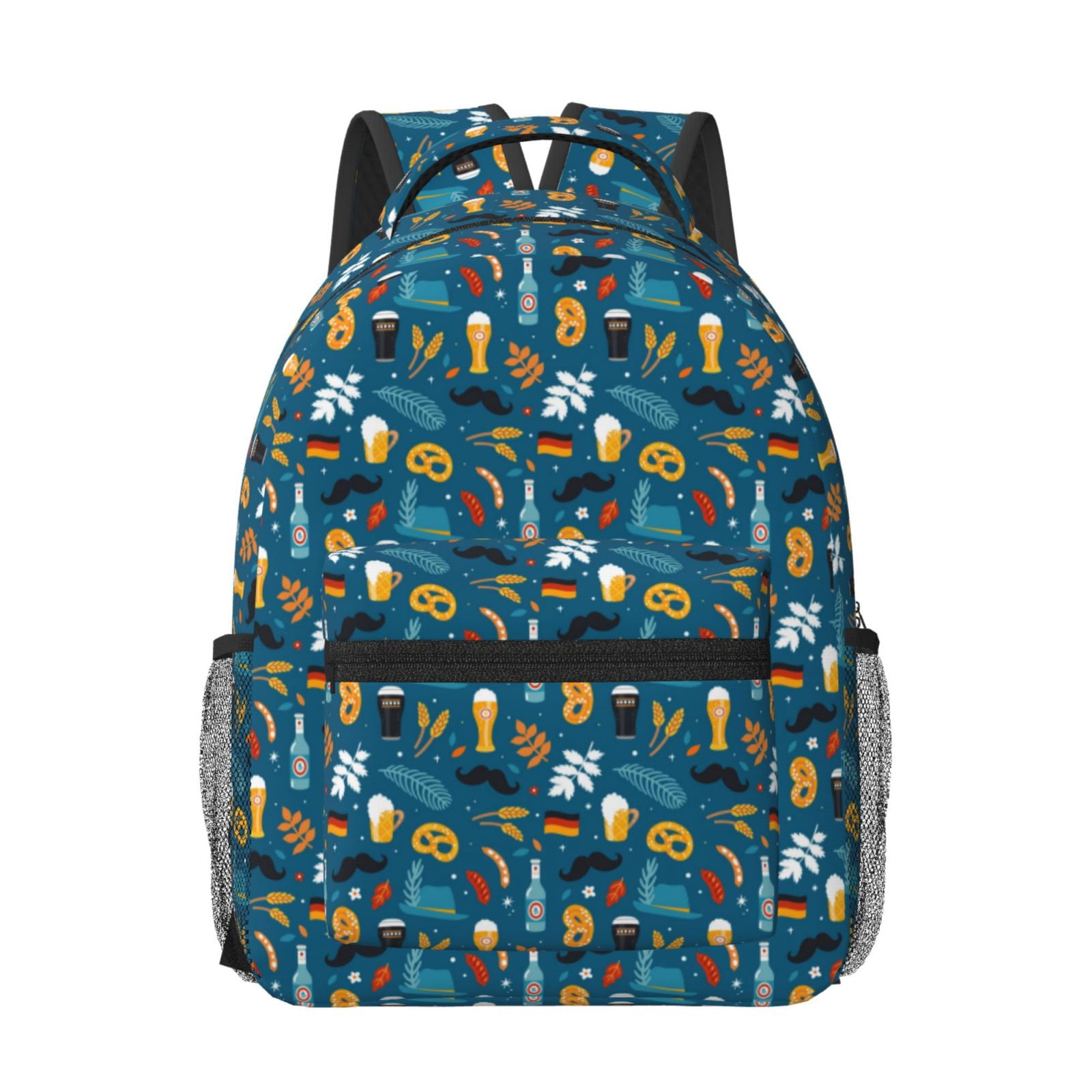 Qokaie Beer Bottles Style School Backpack Travel Bag for Men & Women ...
