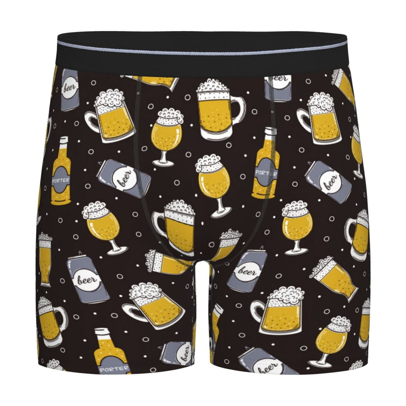 Qokaie Beer In A Bottle for Men's Cotton Briefs Underwear, Long Leg ...