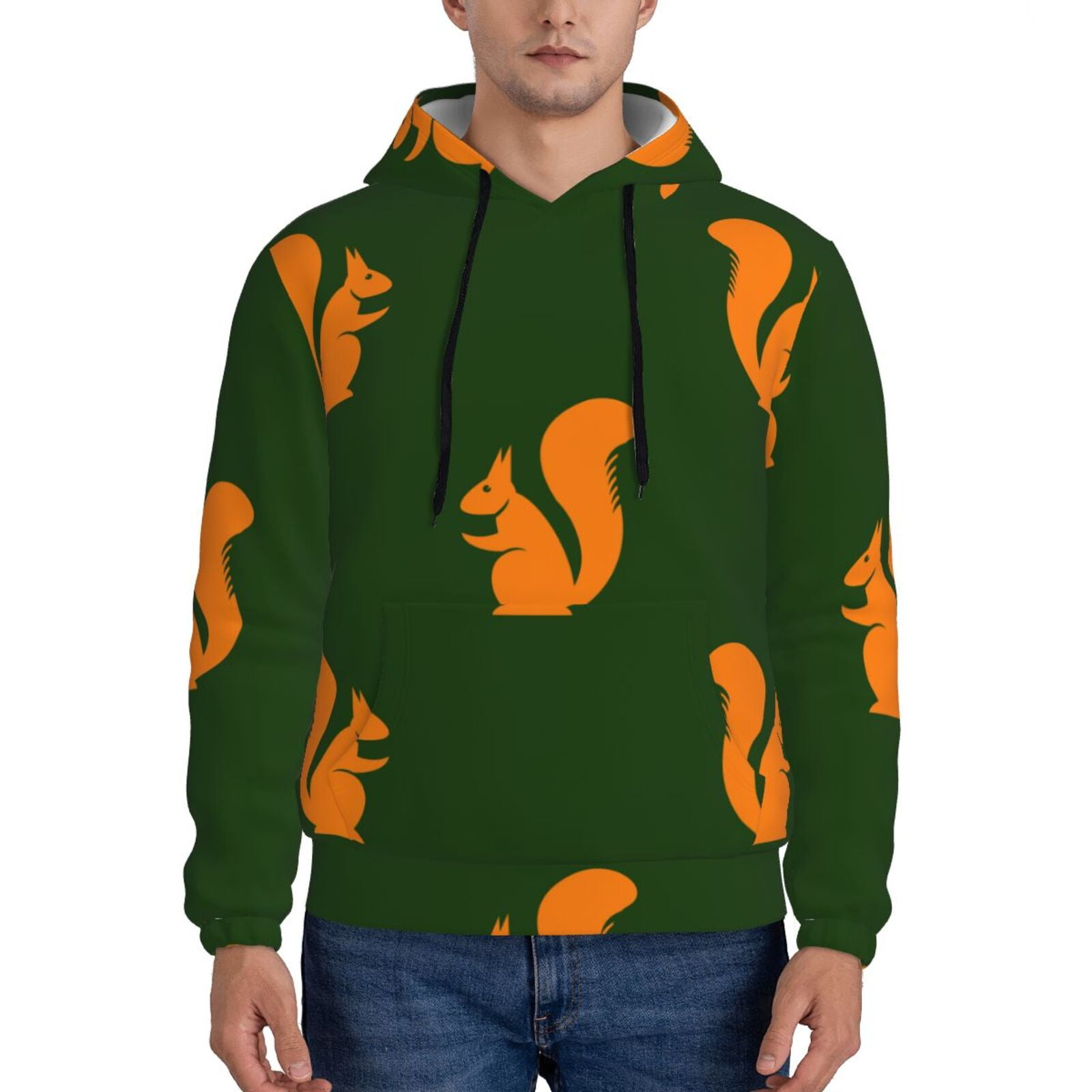 Qokaie Bold Squirrel Silhouettes for Men's Fashion Hoodies ...