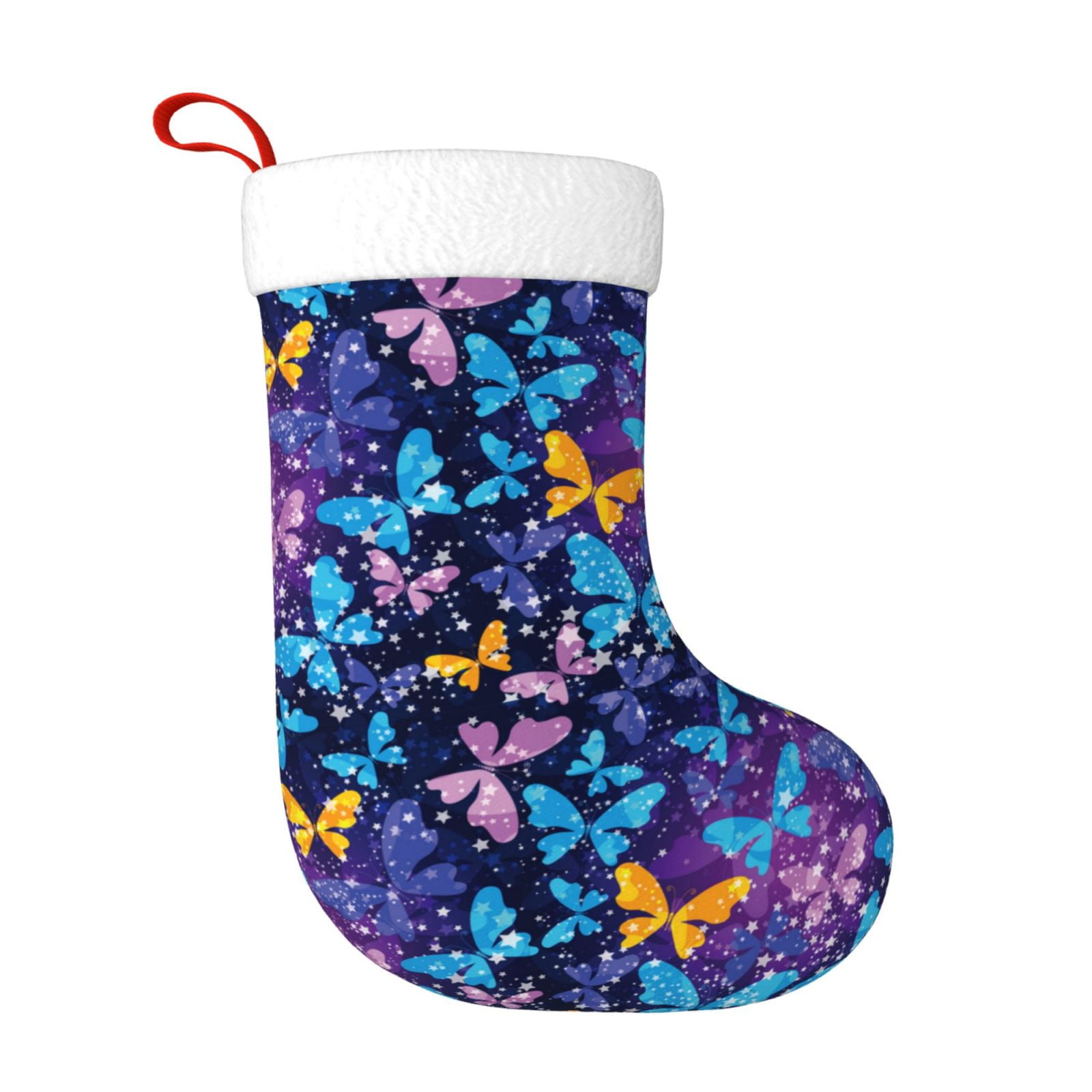 Qokaie Butterflies Of The Starry Sky Christmas Stockings 18 Inch,Large ...