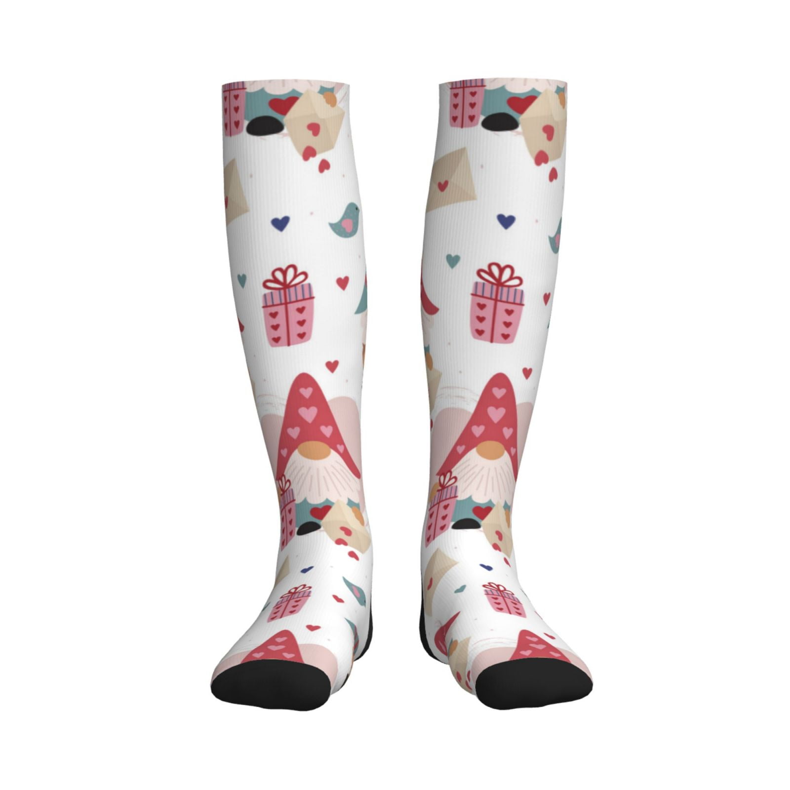 Qokaie Cactus Gnome Drawing Sports Compression Socks - Comfortable ...