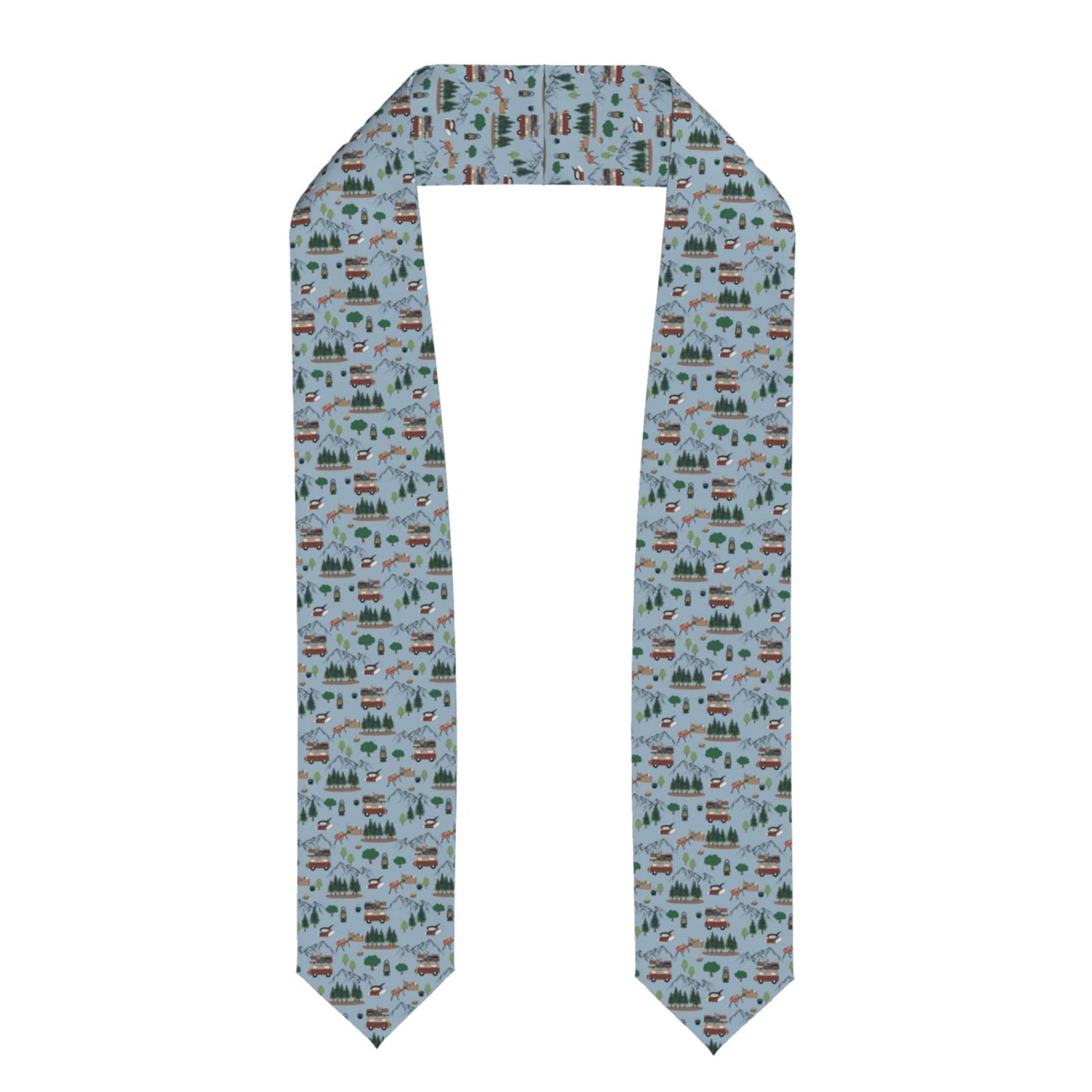 Qokaie Camping Caravan Pattern Graduation Shawl Stole – Academic Stole ...