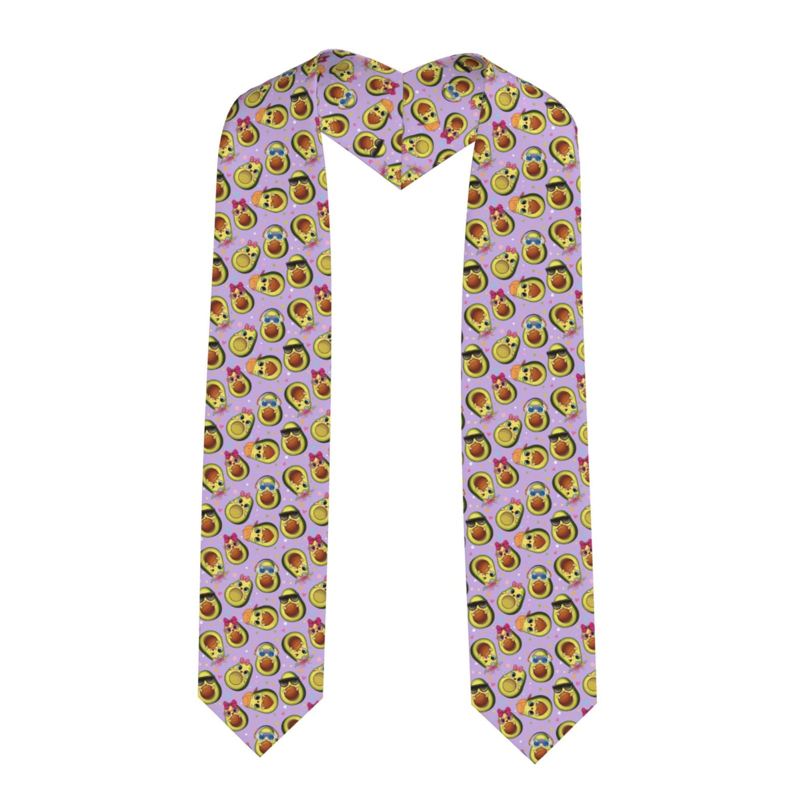 Qokaie Cartoon Avocados Pattern Graduation Shawl Stole – Academic Stole ...