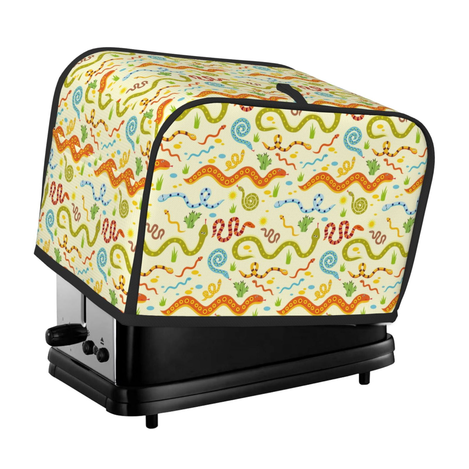 Qokaie Cartoon Snake8 Print Toaster Cover 2 Slice,Toaster Oven Cover ...
