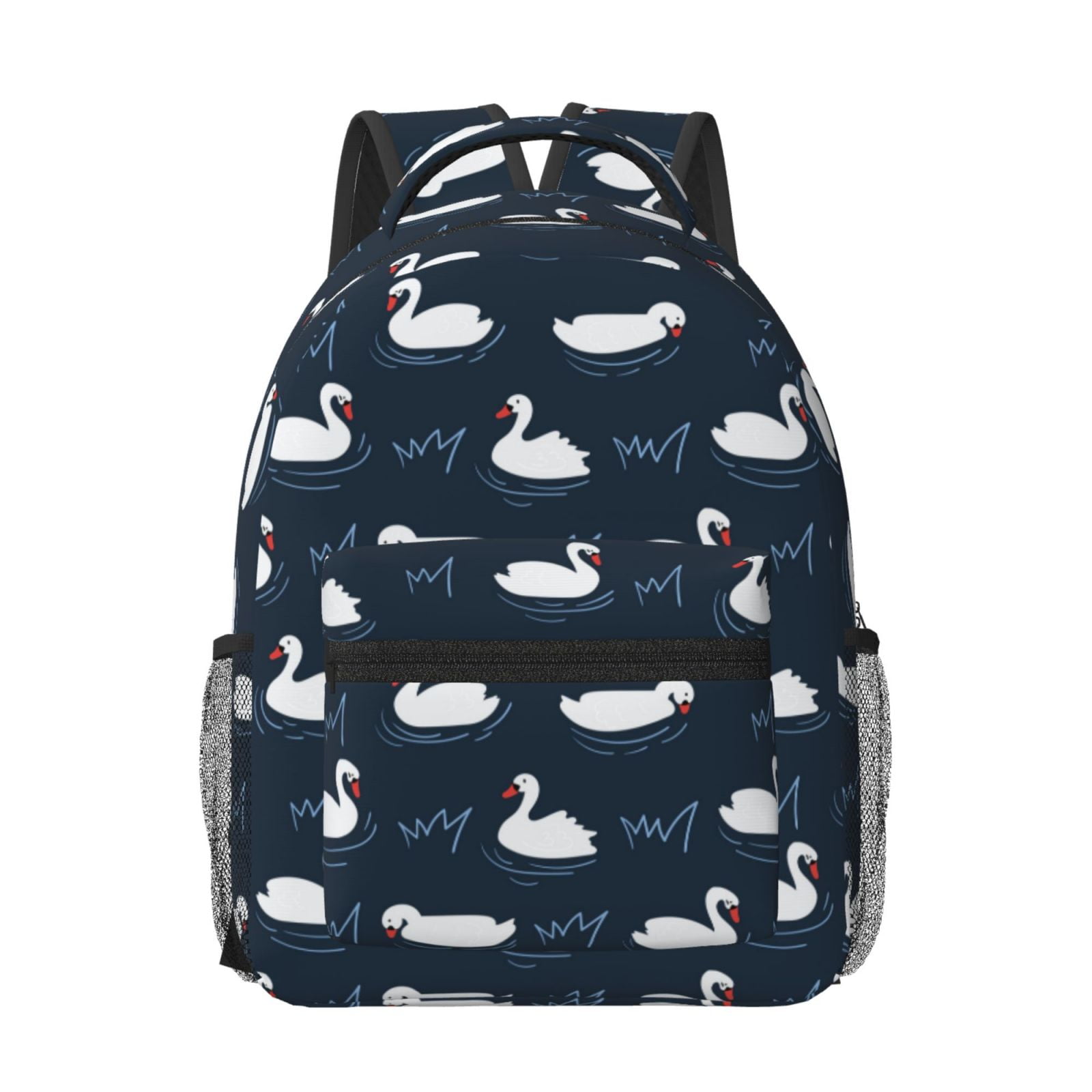 Qokaie Cartoon Swan Style School Backpack Travel Bag for Men & Women ...